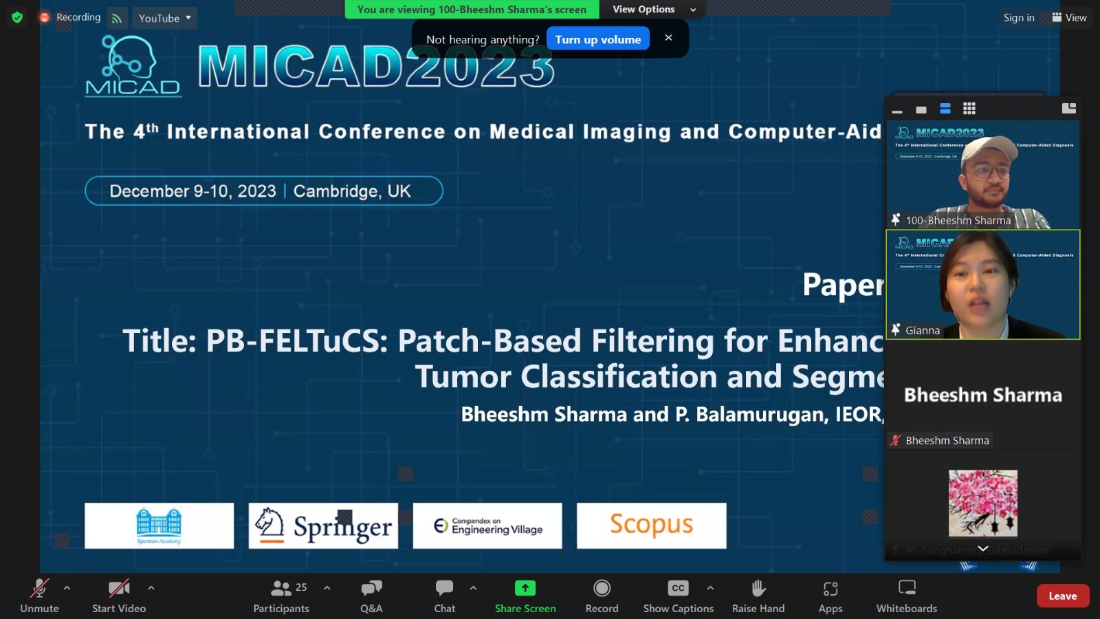 Bheeshm Sharma Presented Paper in MICAD 2023 conference | IEOR @ IIT Bombay
